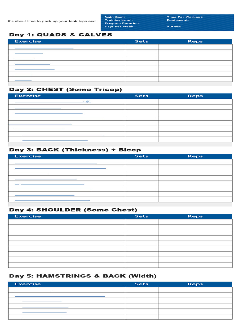 Chris Bumstead's 12-Week Bulking Plan | PDF | Weight Training ...