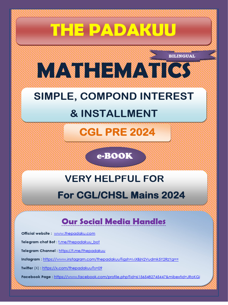 The Padakku - CGL Pre 2024 Si, Ci & Installment Questions | PDF