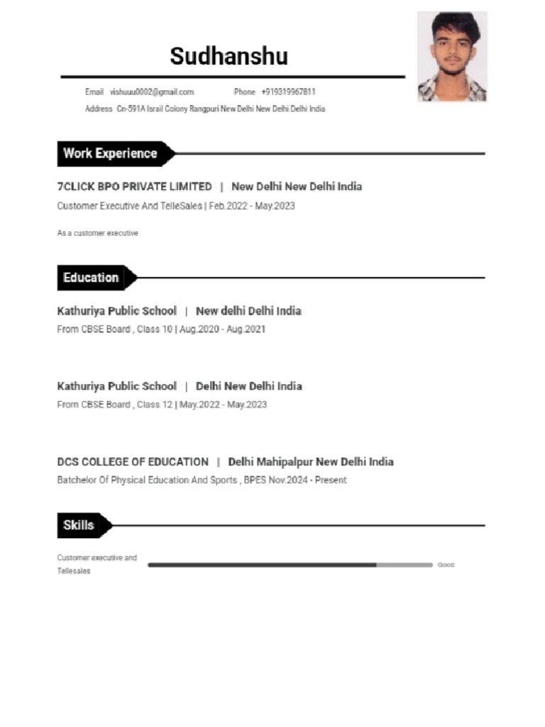 Sudhanshu Resume | PDF