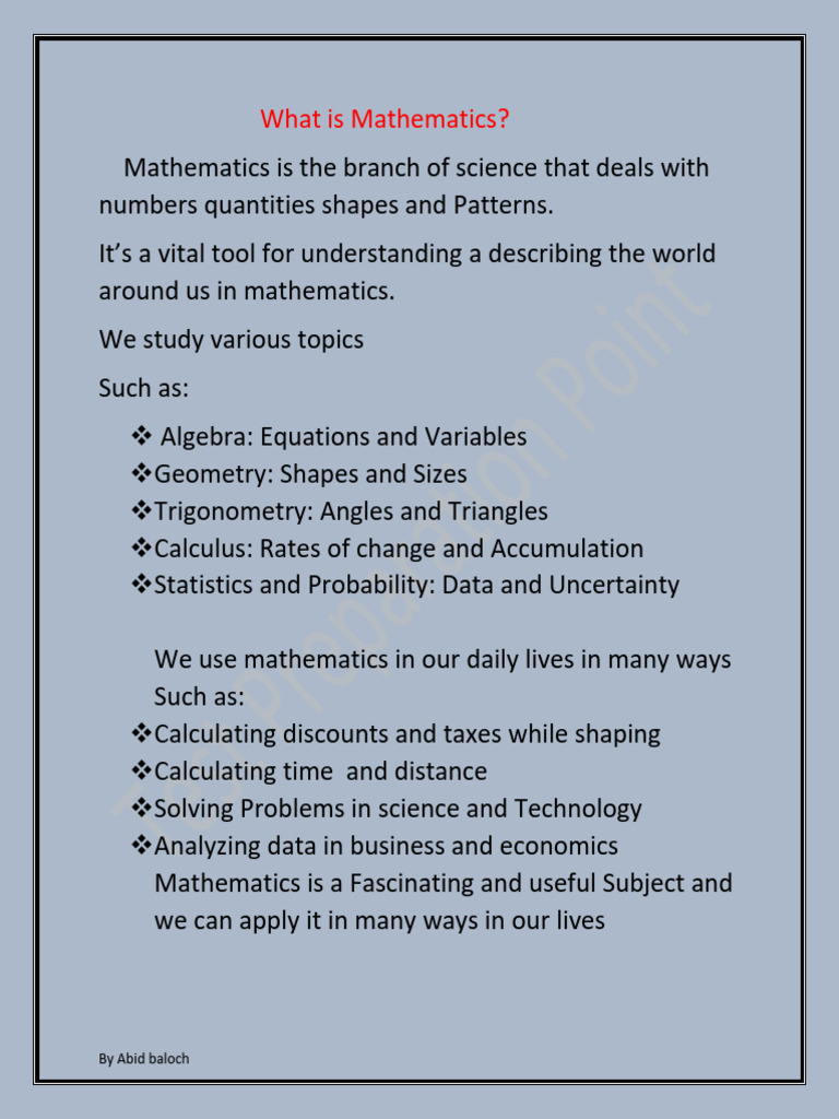 What Is Mathematics | PDF