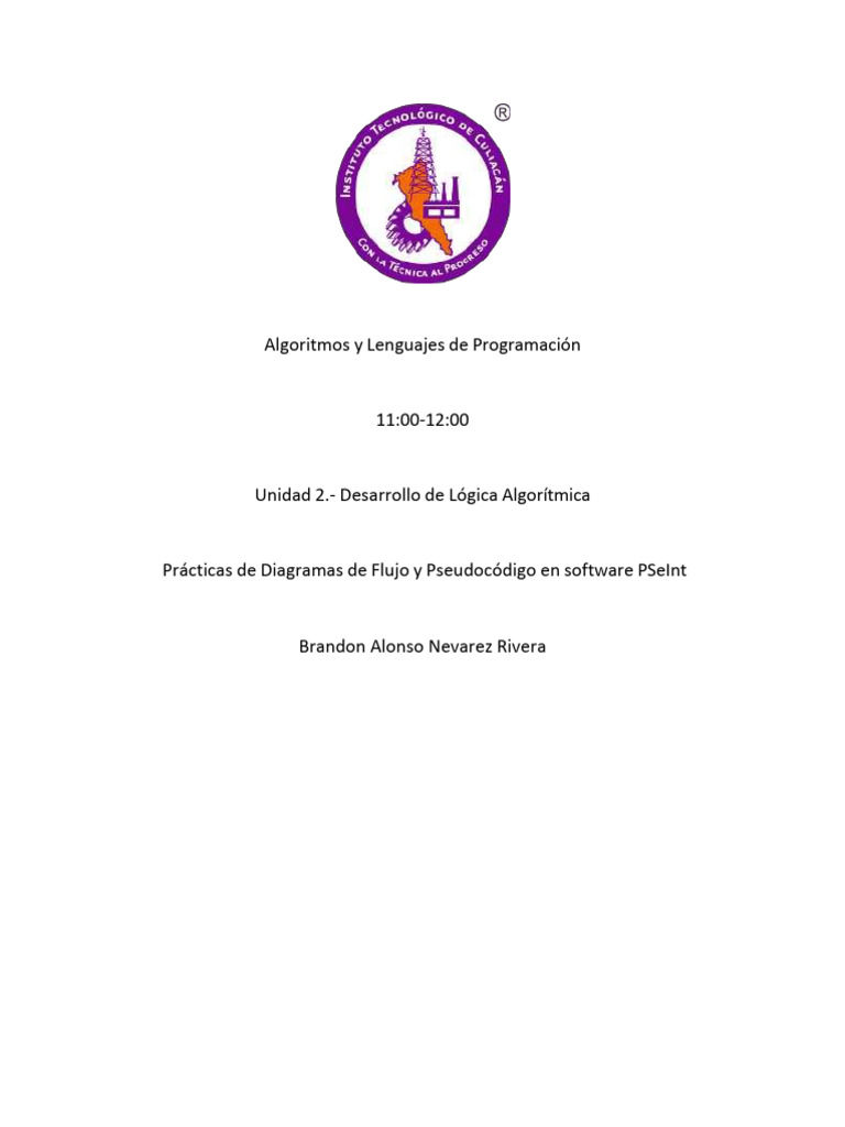 Diagramas y Pseudocodigo Pseint-U2 | PDF