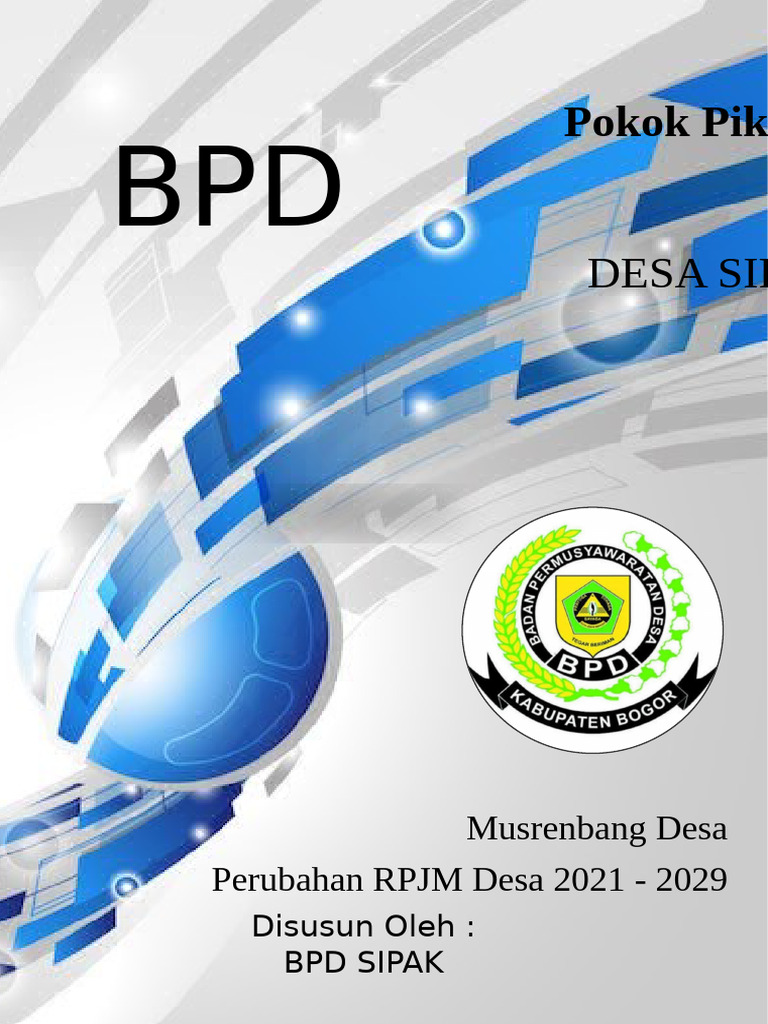 (Form-4.1) Cover Pokok-Pokok Pikiran BPD | PDF