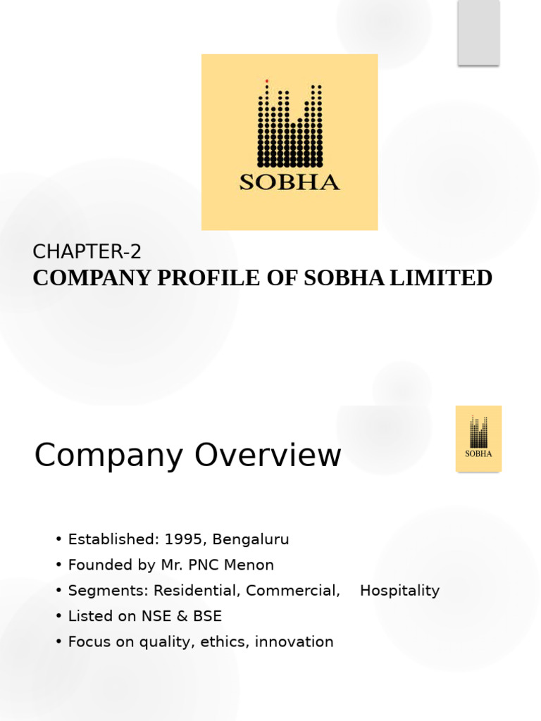 SOBHA Limited Presentation | PDF