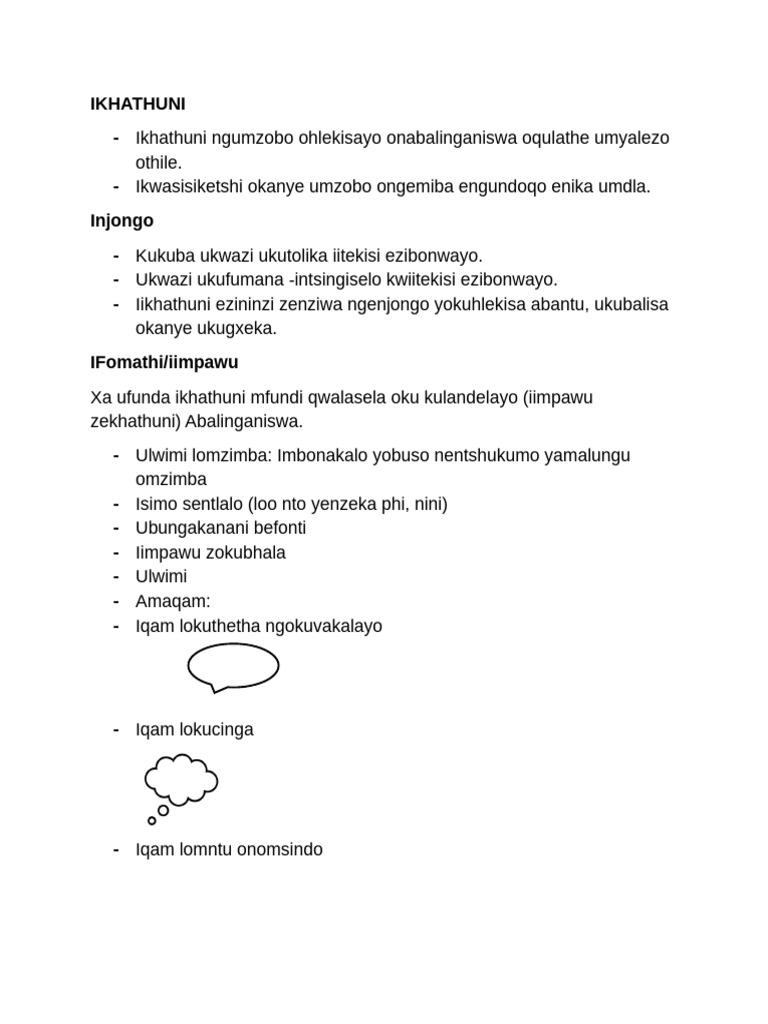 Ikhathuni Lesson | PDF