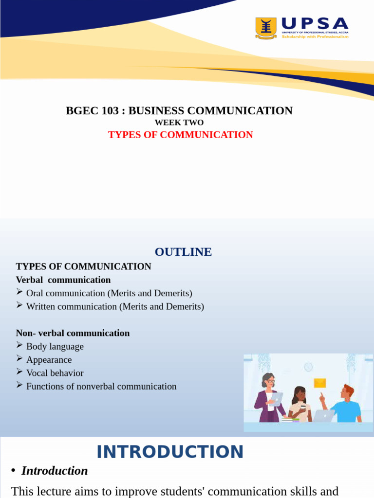 Bgec 103 Week 2-Types of Communication | PDF | Nonverbal Communication ...