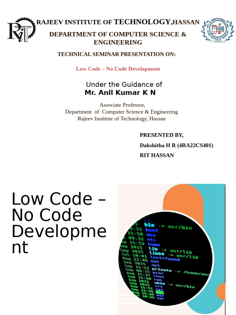 Low Code No Code PPT Demonstration Acp Slide01 | PDF | Mobile App | Software Development
