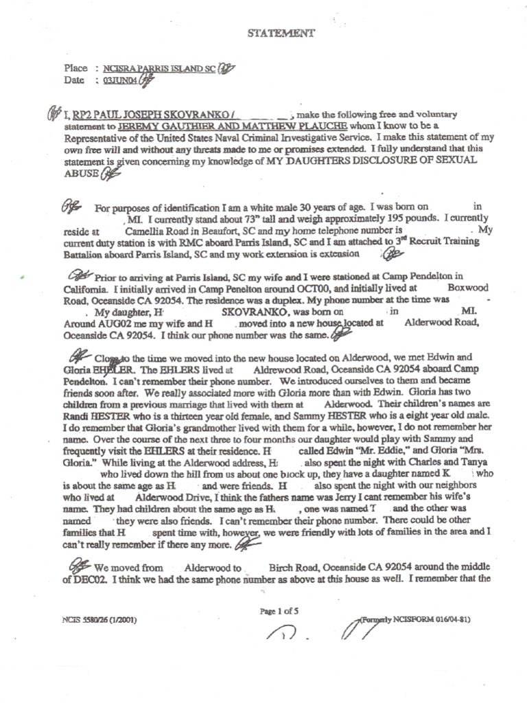 Statement on Child Sexual Abuse Disclosure | PDF