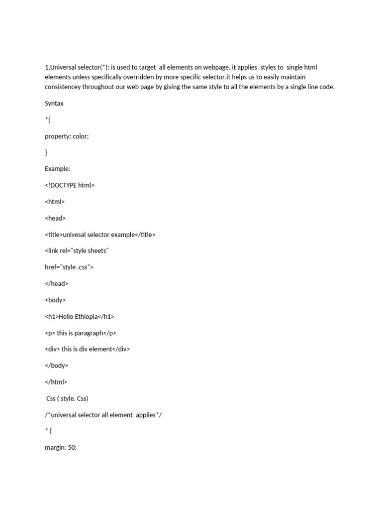 Am Are Che Rara Css Selector Assignment | PDF | World Wide Web | Internet & Web