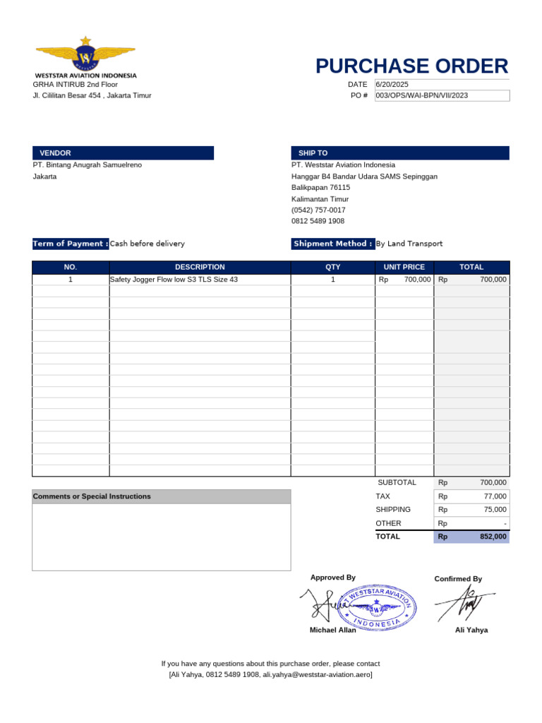 2023-07-03 PO #003 Safety Jogger | PDF