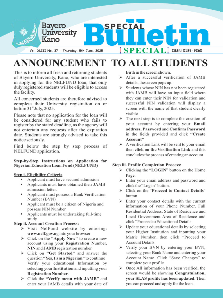 Special Bulletin - Thursday - 5 - June - 2025 - No - 37 - 071837 | PDF