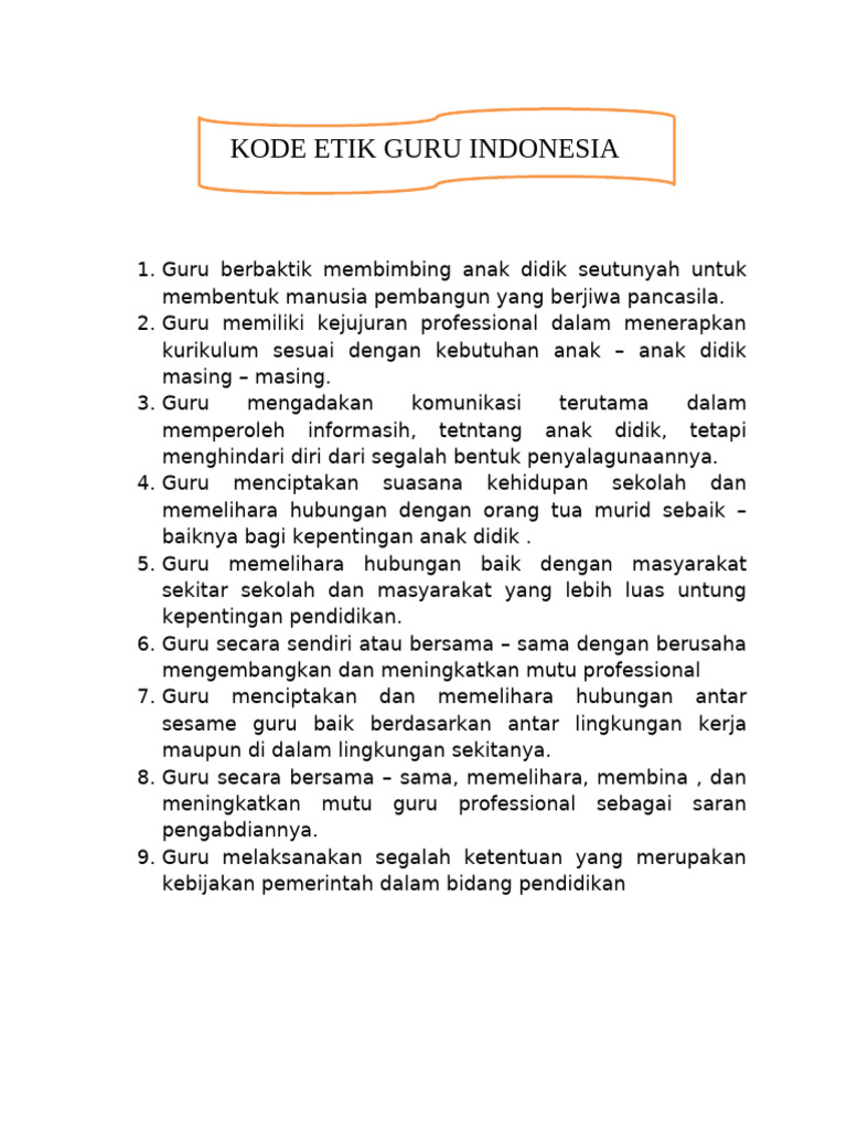 Kode Etik | PDF