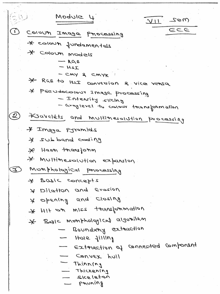 Digital Image Processing 15EC72 Module 4 VTU | PDF