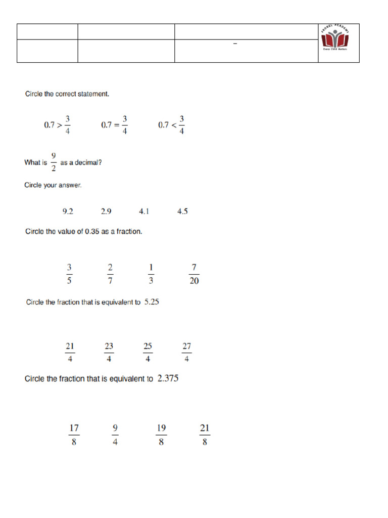 Name: Grade: 7 Section: April-25 Subject: Mathematics | PDF