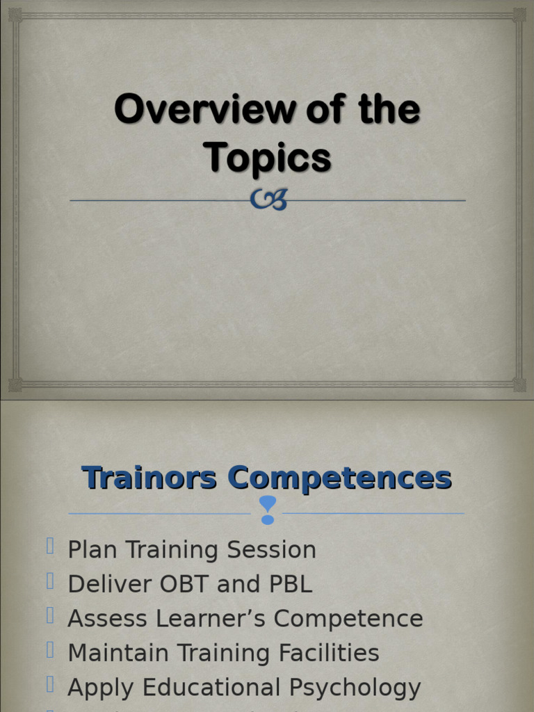 Intro2 Overview of The Topics | PDF