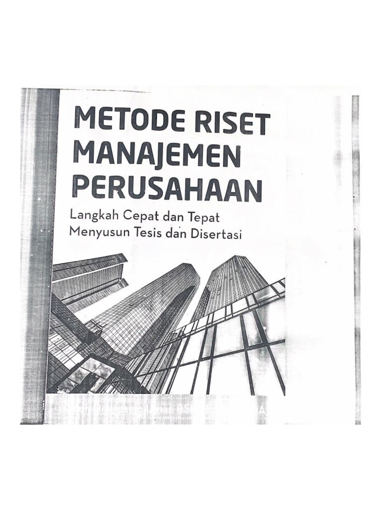 Husein Umar - Metode Riset Manajemen Perusahaan | PDF