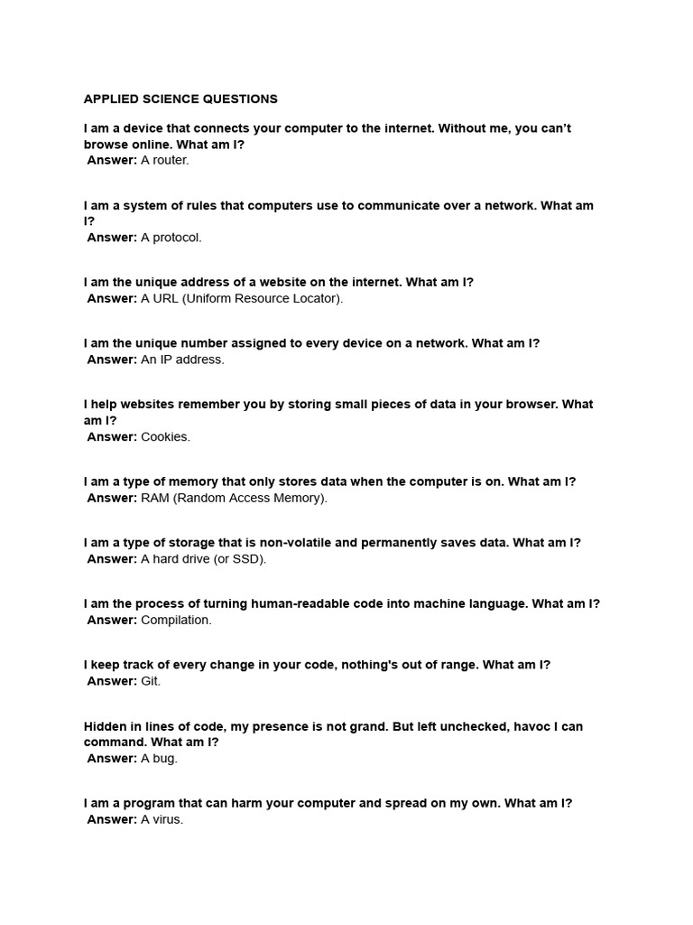 Applies Science Ques | PDF