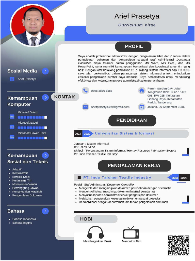 CV Arief Prasetya | PDF