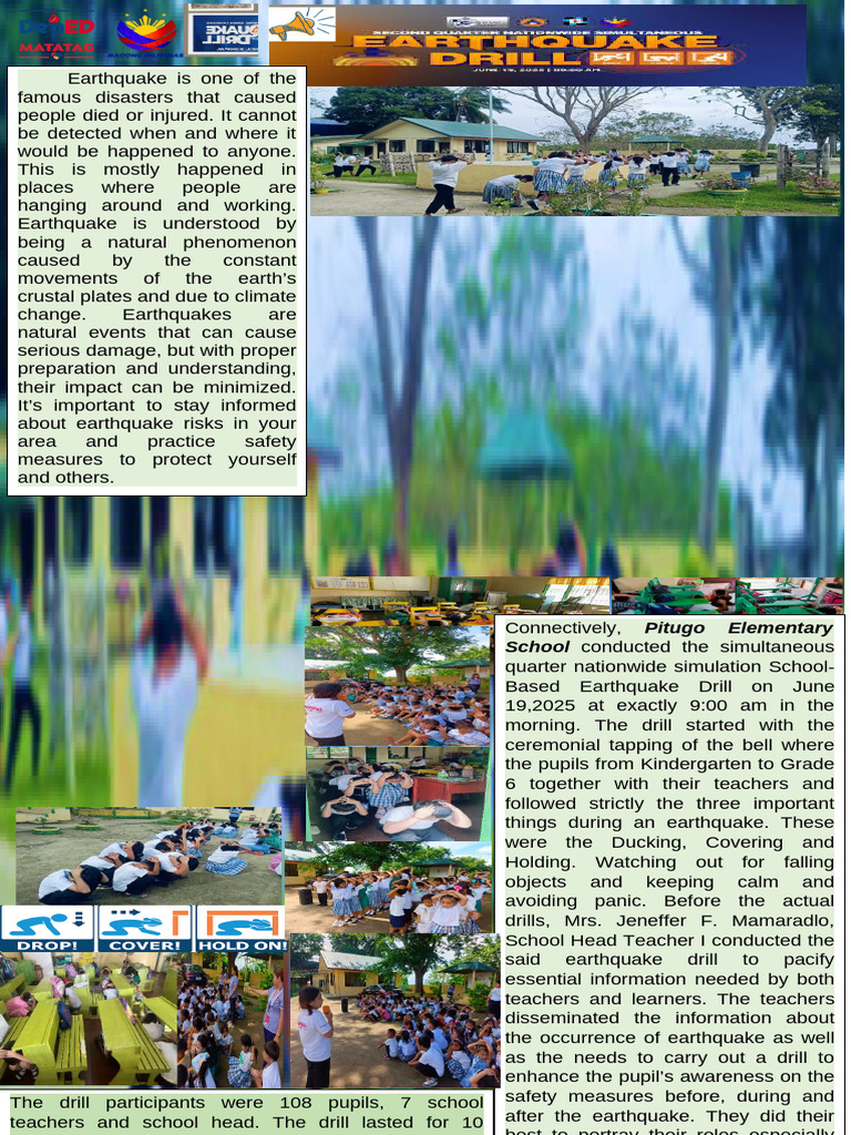 Earthquake Drill at Pitugo Elementary | PDF | Earthquakes
