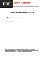 Conduct Certificate Template | PDF