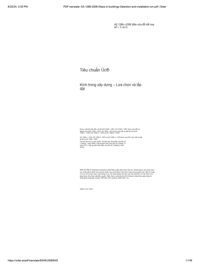AS 1288 2006 - Translate | PDF