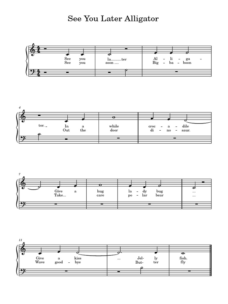 See You Later Alligator | PDF