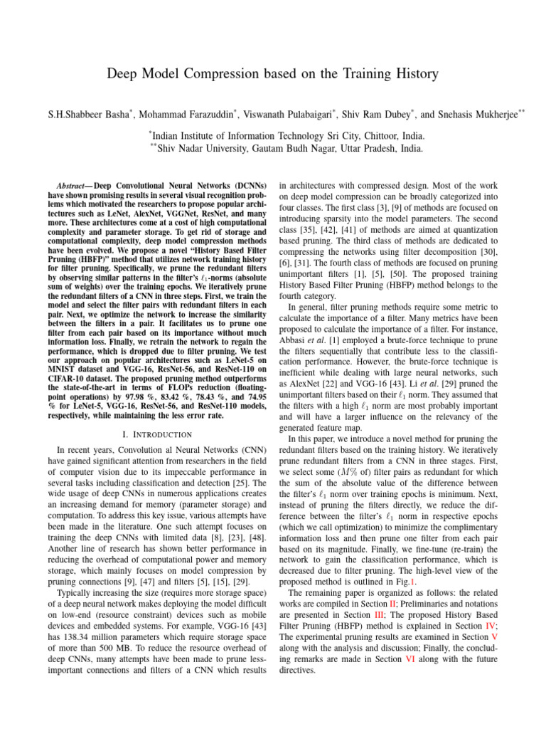 Deep Model Compression Based On The Trai | PDF | Applied Mathematics ...