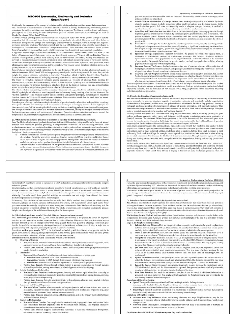 MZO-004 Guess Paper-Cmpr | PDF