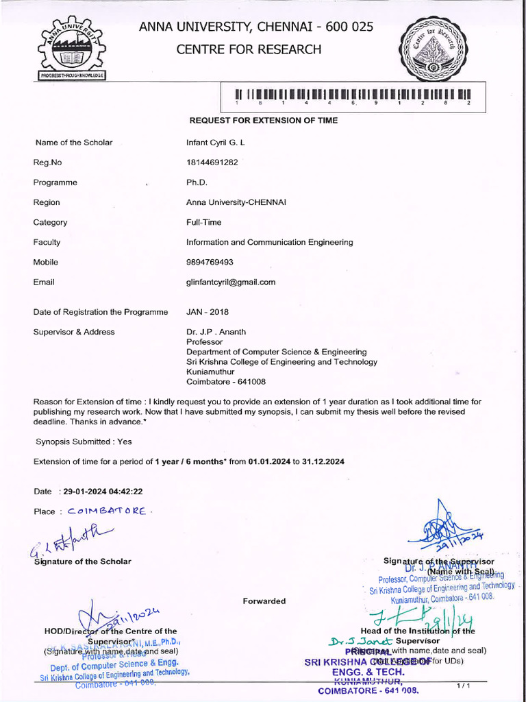 Extension Letter | PDF
