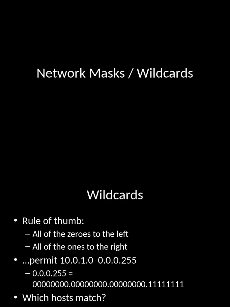 Wildcards & Masks | PDF