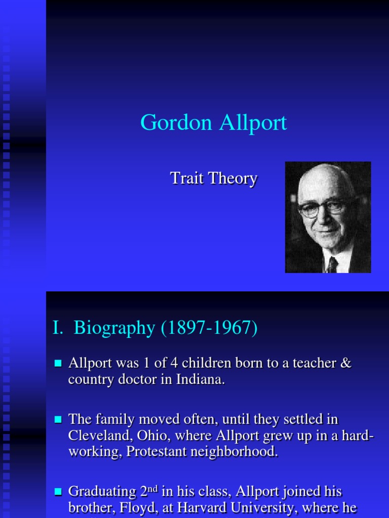 Gordon Allport | Personality Psychology | Value (Ethics)