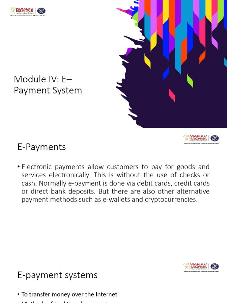 Unit IV E-Payment System | PDF | Automated Teller Machine | Banks & Banking