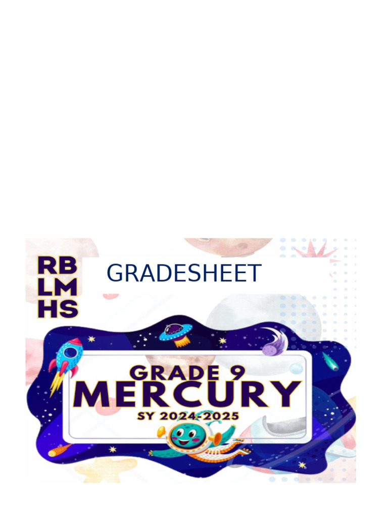 Gradesheet Cover | PDF