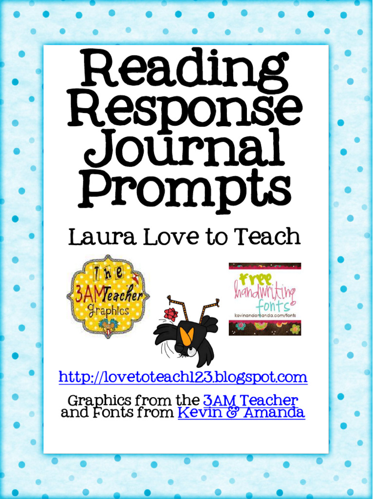 Reading Response Journal Prompts: Laura Love To Teach | PDF