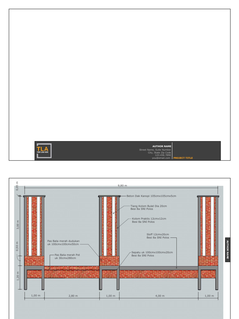 Detail Struktur + Pondasi Pas Bata | PDF
