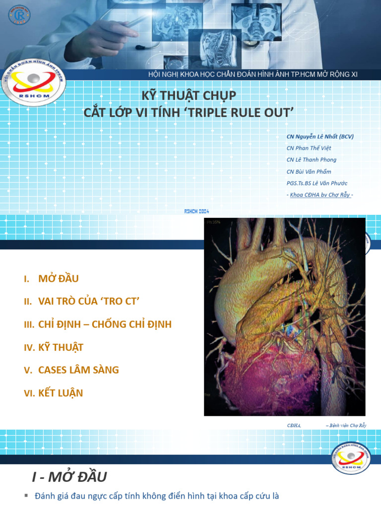 Nguyễn Lê Nhất - KT CLVT Triple Rule Out | PDF