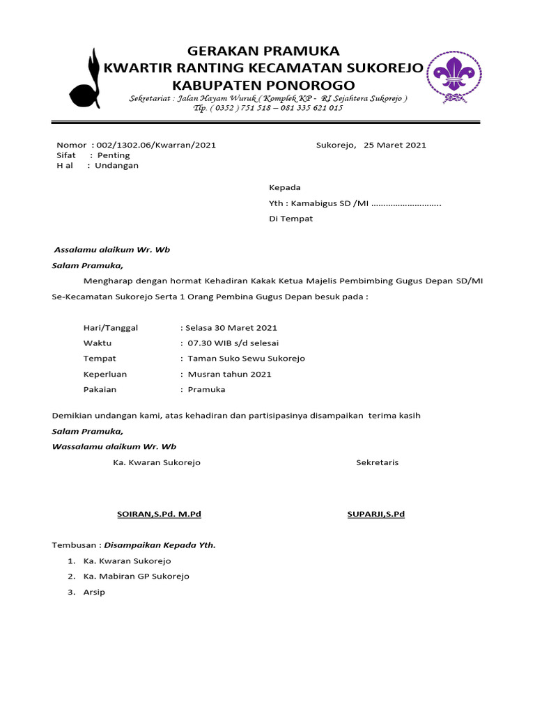 Undangan Musran 2021 New | PDF
