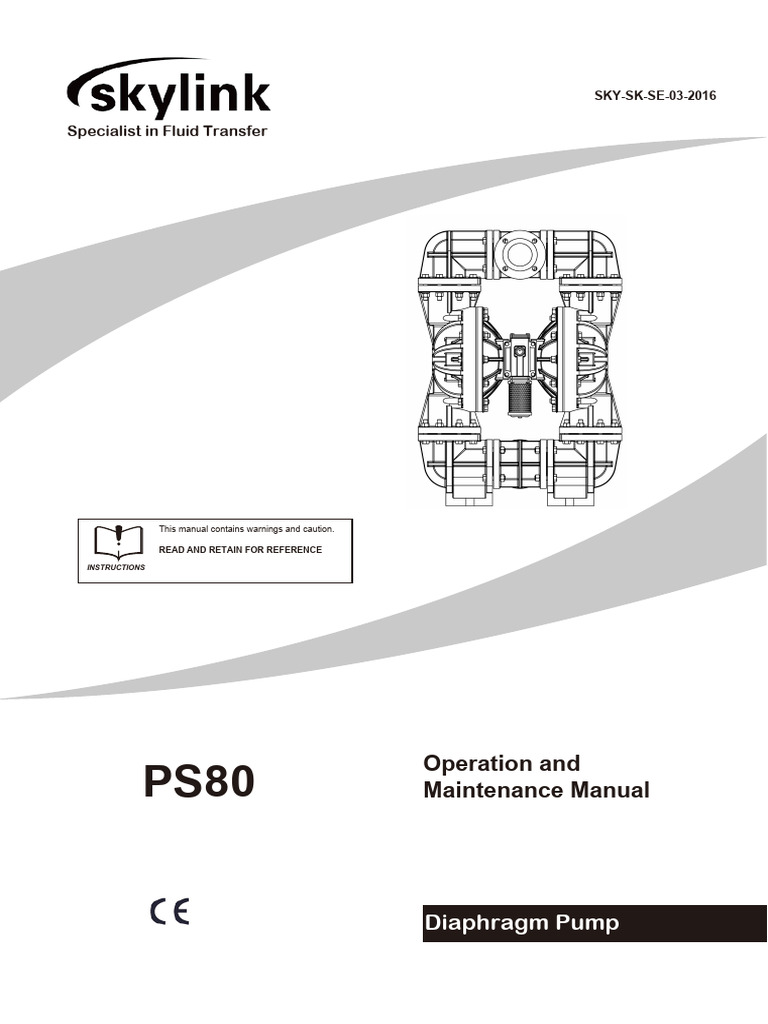PS80 Diaphragm Pump Manual | PDF | Pump | Valve