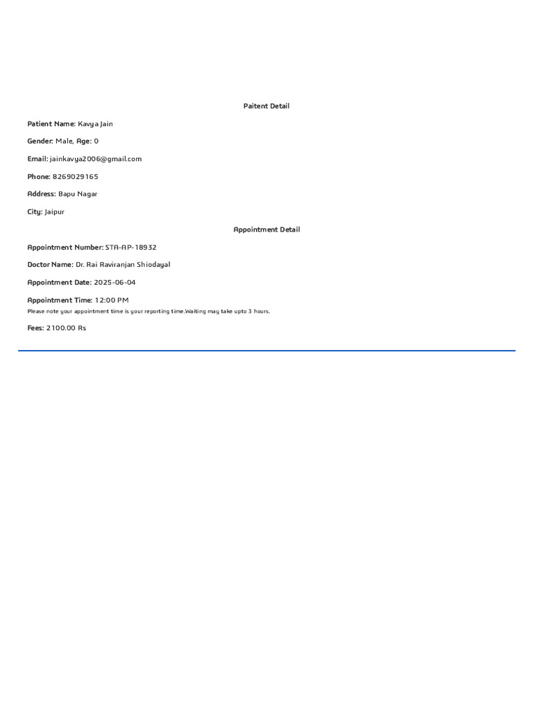 Stavya Spine Hospital - Appointment Booking | PDF
