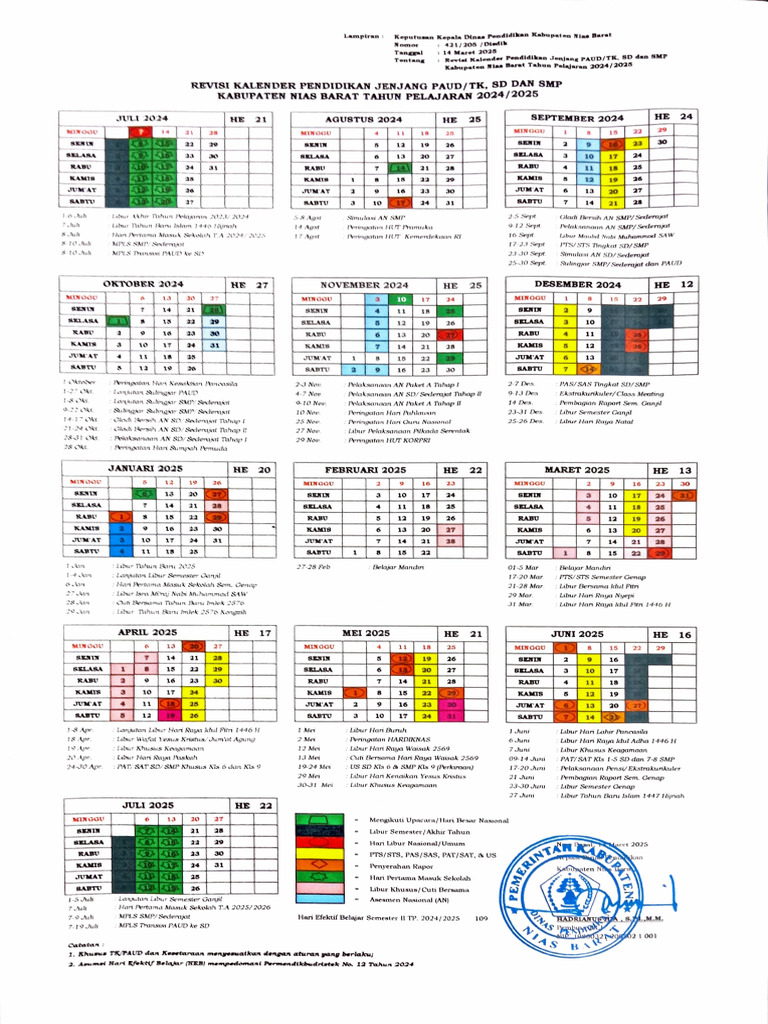 Revisi Kalender Pend | PDF