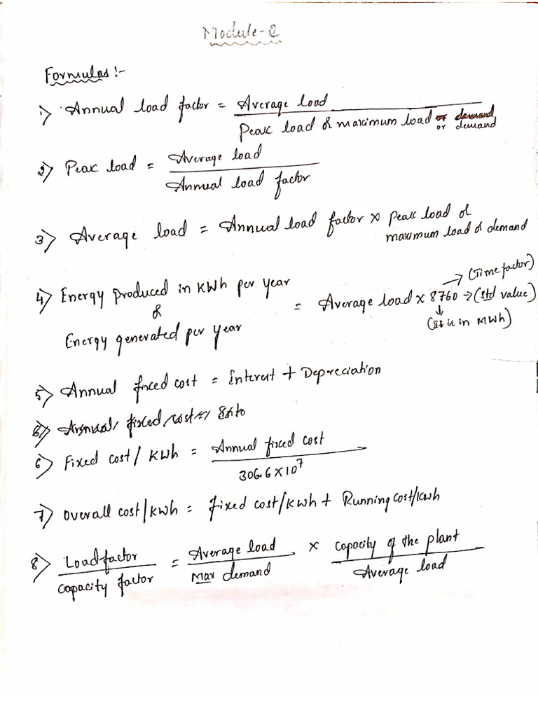 Energy N Environment Module 2 Problems On Power Cost | PDF