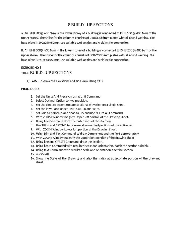 Built Up Sections | PDF