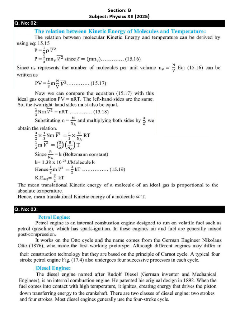 Physics XII Section B | PDF