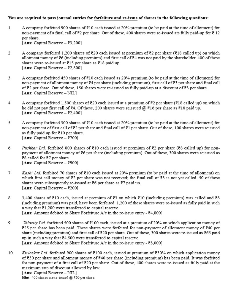 Forfeiture Reissue Questions | PDF | Payments | Money