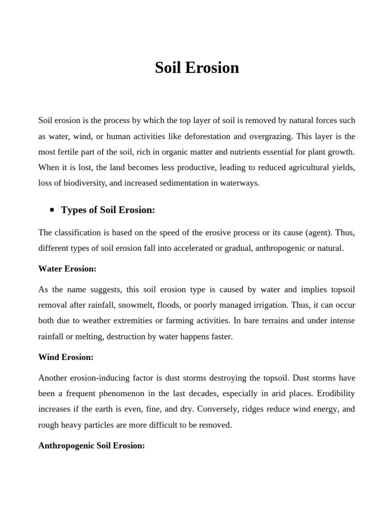 Soil Erosion & Soil Salinity | PDF | Soil | Erosion