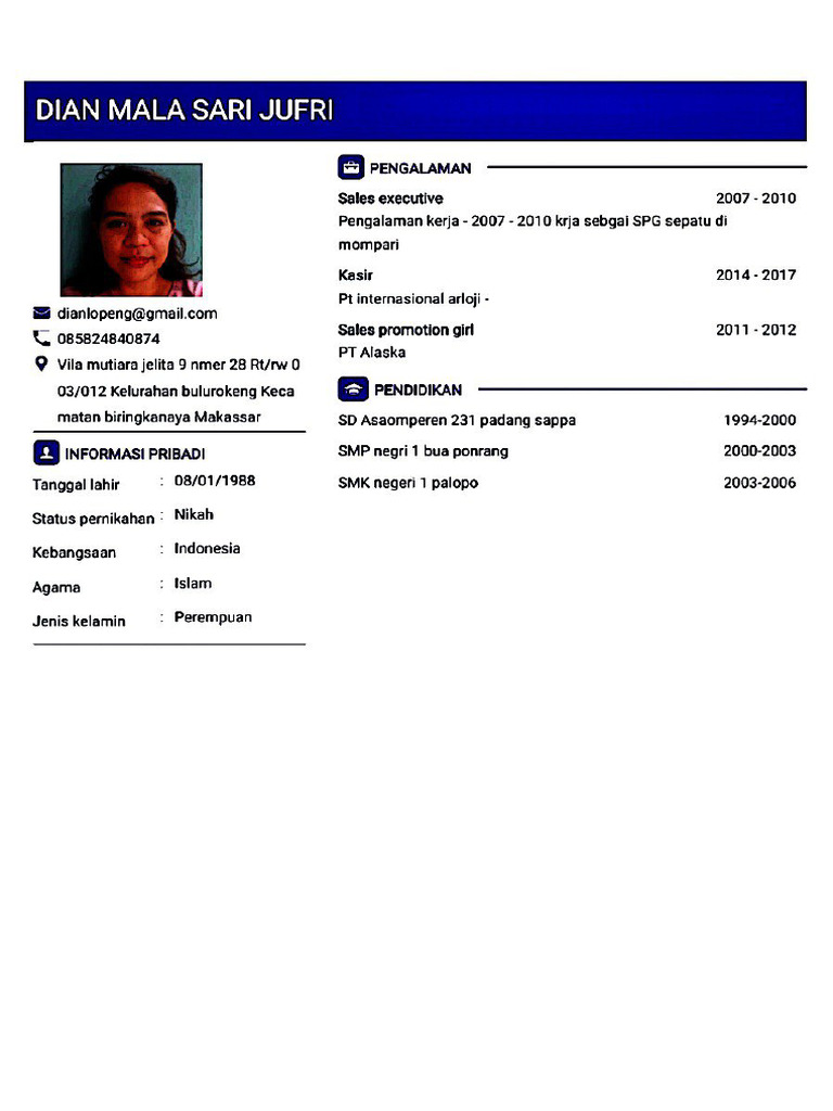 CV Dian | PDF