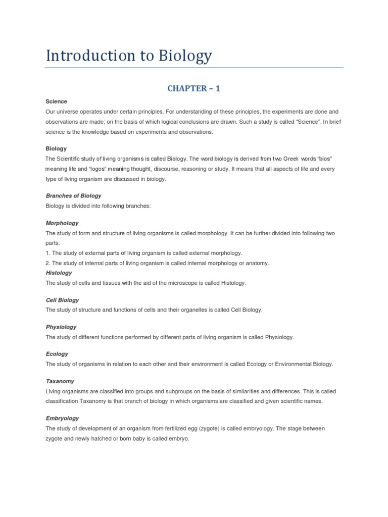 Biology Notes For Class IX | PDF | Mitosis | Meiosis