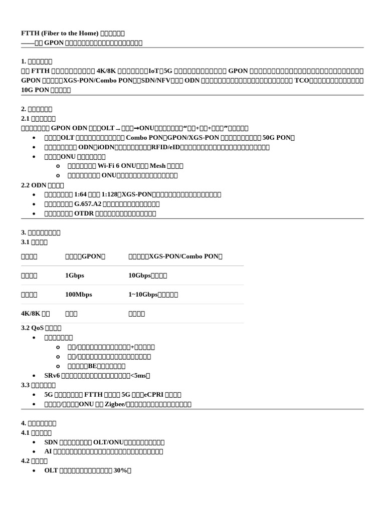 FTTH 方案 | PDF