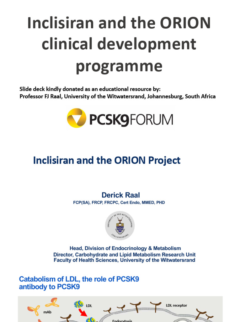 Inclisiran and the ORION programme临床开发计划 | PDF | Medical Specialties ...