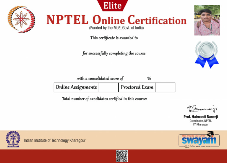Iot Nptel Certificate | PDF