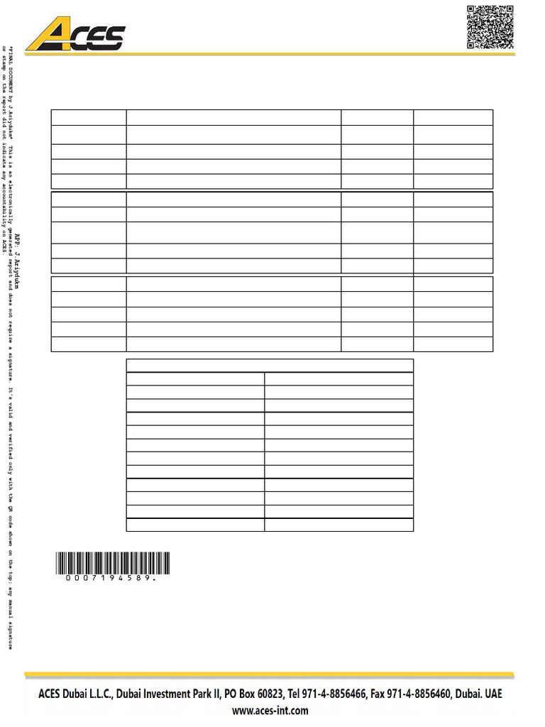 Barcol Hardness & Thickness Test Report, Aroma J 232 | PDF